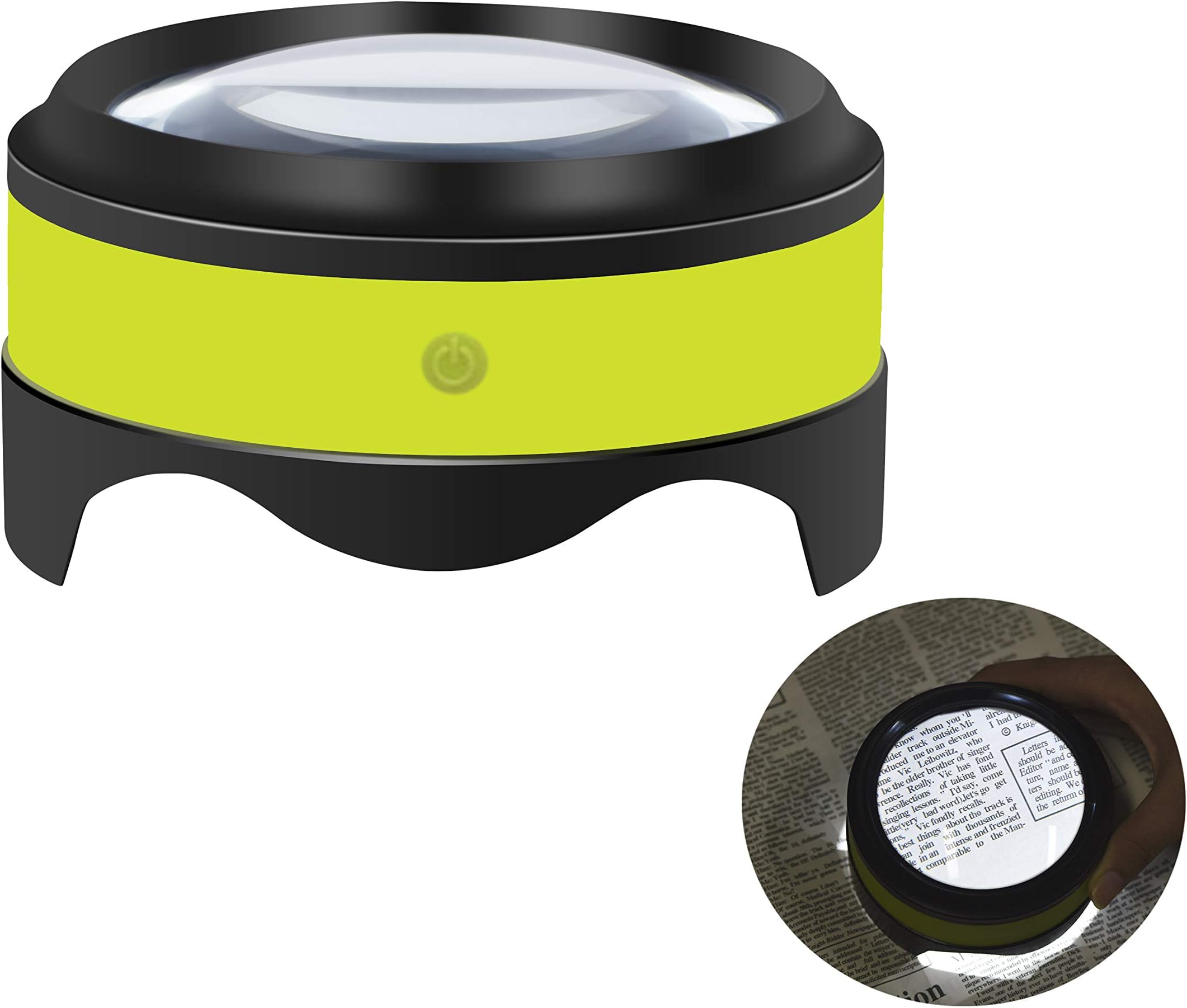 Amazon.com: LED Lighted Oval Dome Magnifier - 6.5X : Health & Household