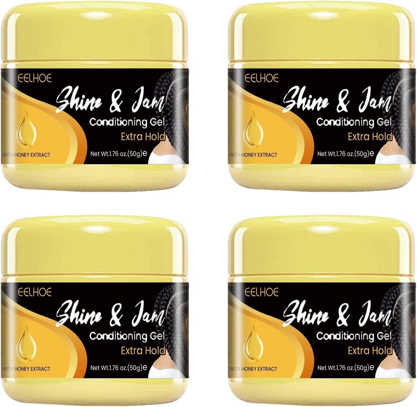 Shine And Jam Conditioning Gel,Strong Hold Hair Pomade For Men,Extra ...