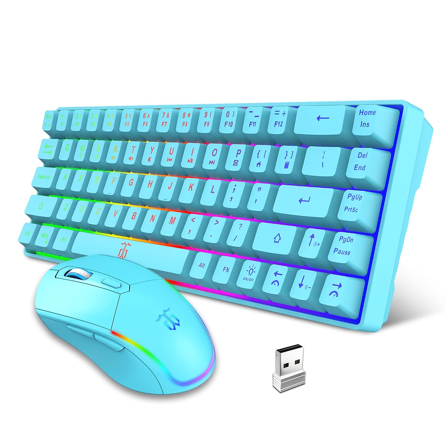 Amazon.in: Buy Snpurdiri 60% Wireless Gaming Keyboard and Mouse Combo ...