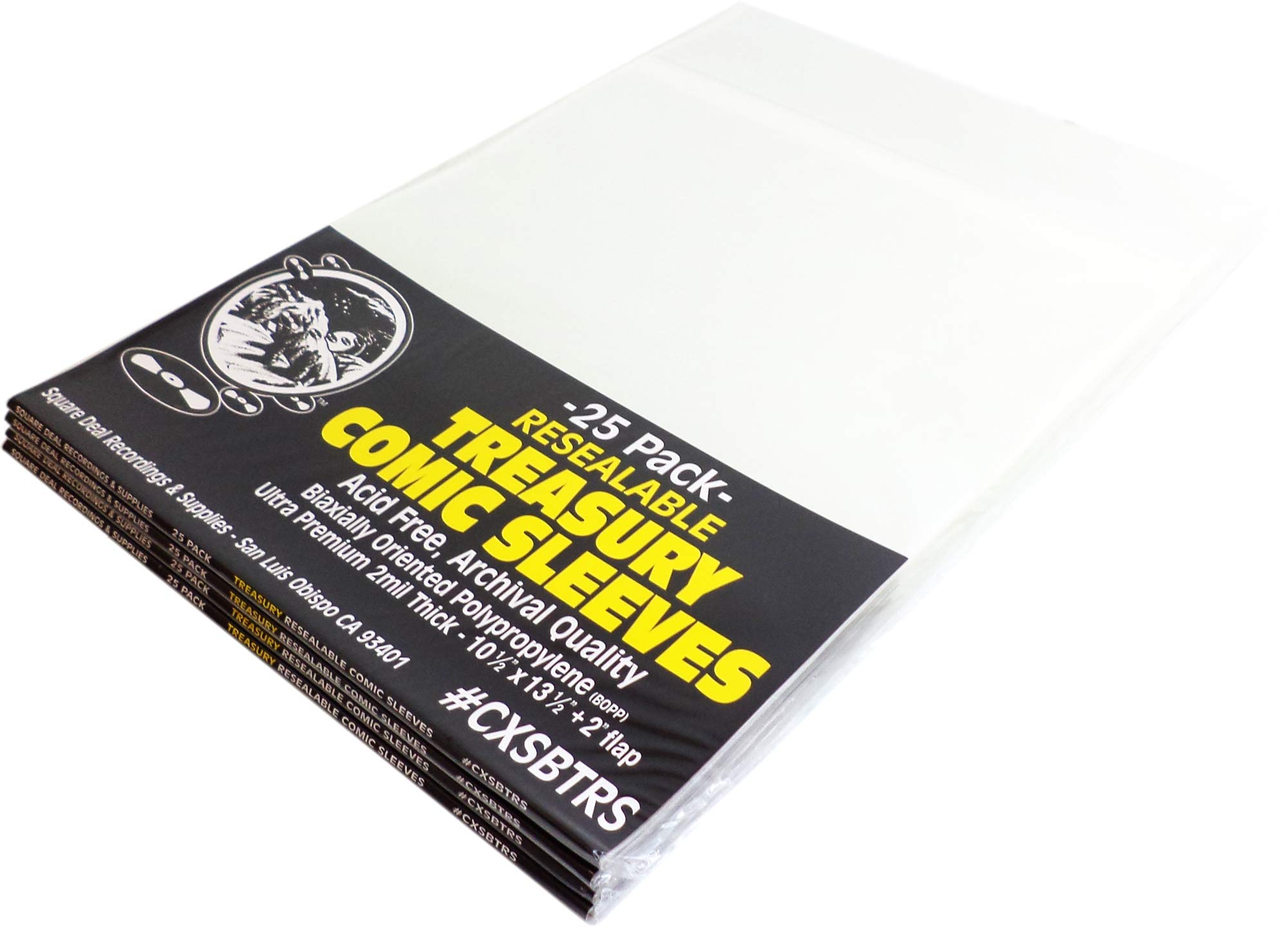 Amazon.com : (100) Treasury Size Comic Sleeves - Crystal Clear ...