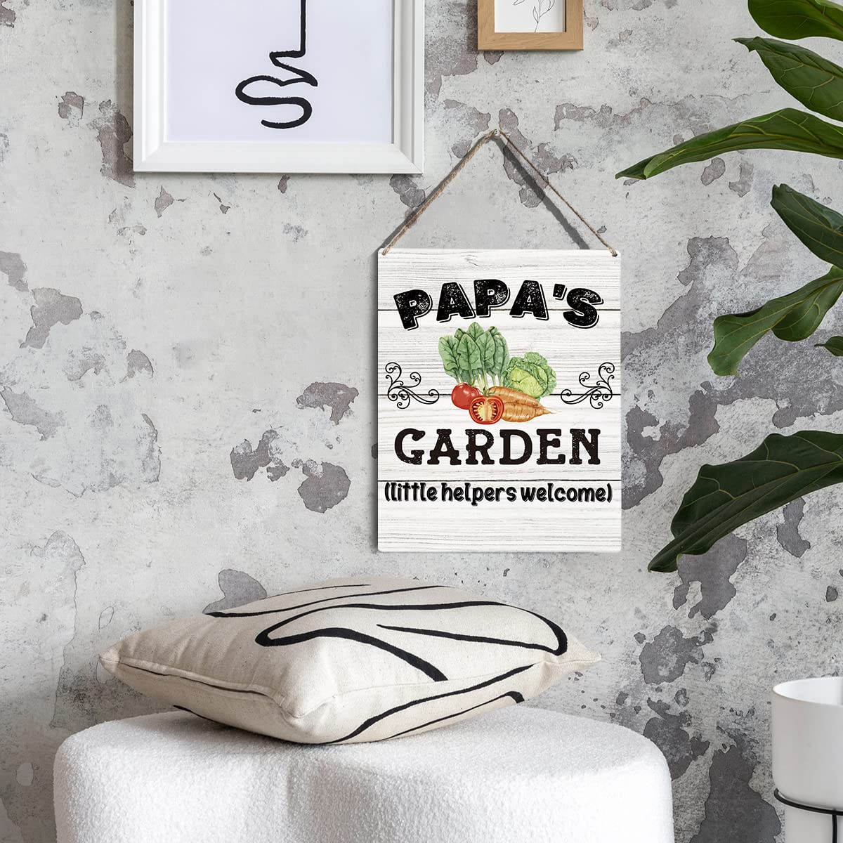 Snapklik.com : Farmhouse Papas Garden Wooden Sign Wall Decor Rustic ...