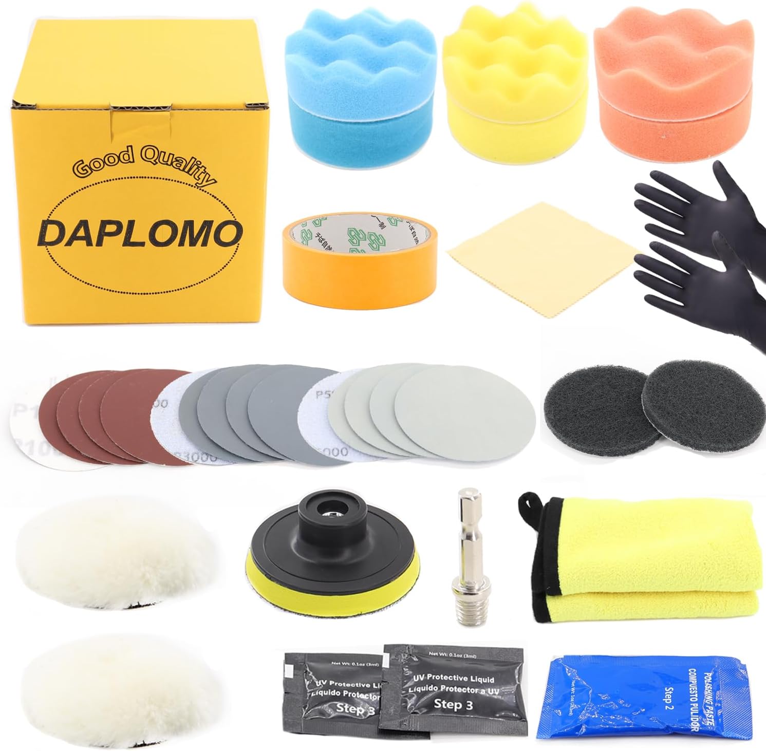 Amazon.com: DAPLOMO 35Pcs 3Inch Headlight Restoration Kit,Sanding Discs ...