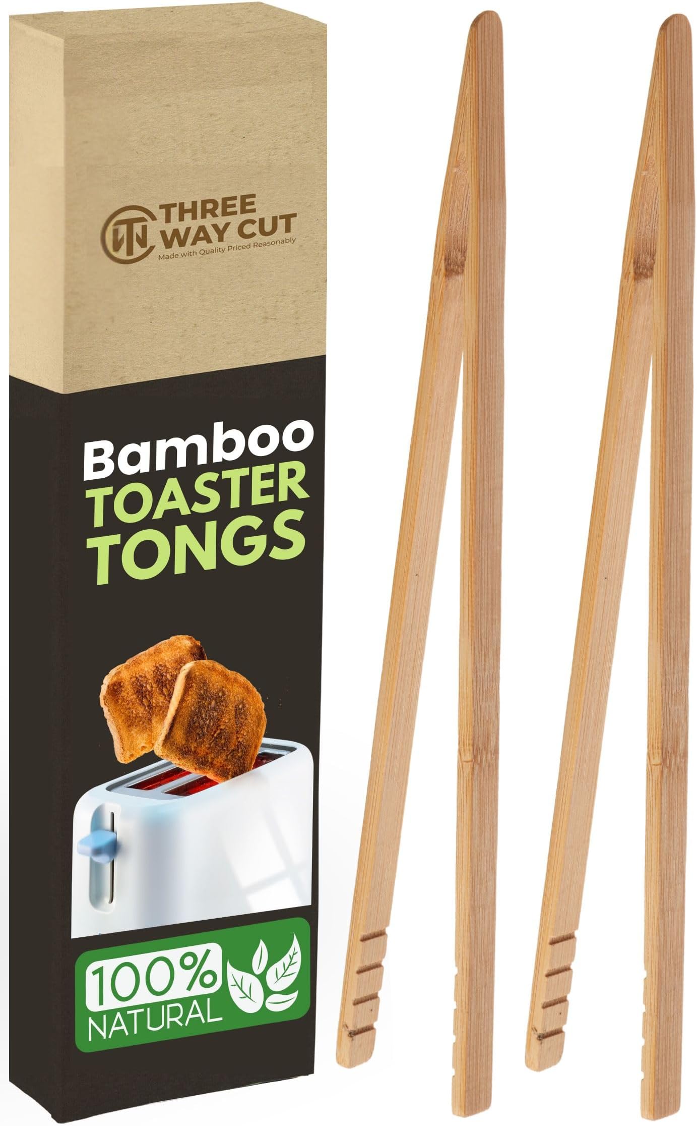 Amazon.com: I-MART Toaster Tongs, 7 Inches Bamboo Tongs for Cooking ...