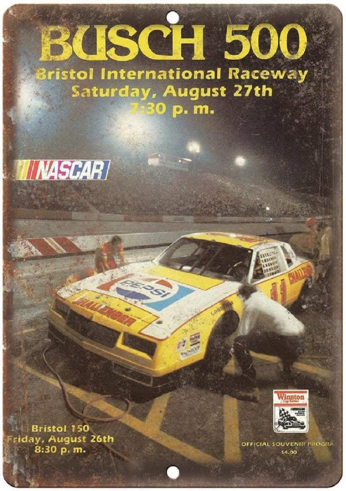 Amazon.com: Cuorung NASCAR Bristol Raceway Tin Signs Metal Poster ...
