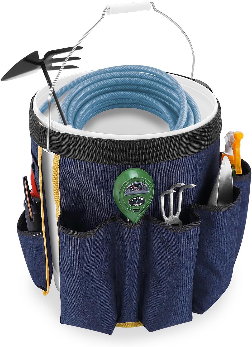 WISEPRO Garden Tool Bucket Organizer, Garden Bucket Caddy Tool ...