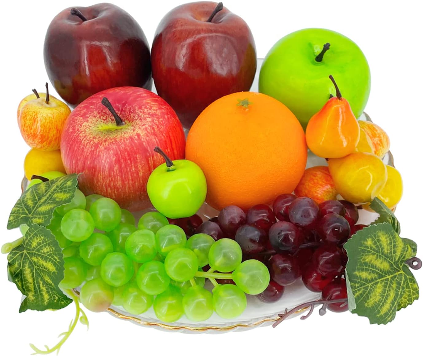 Amazon.com: Ikosora 20 Pcs Fake Fruit Pack, Artificial Fruit for ...