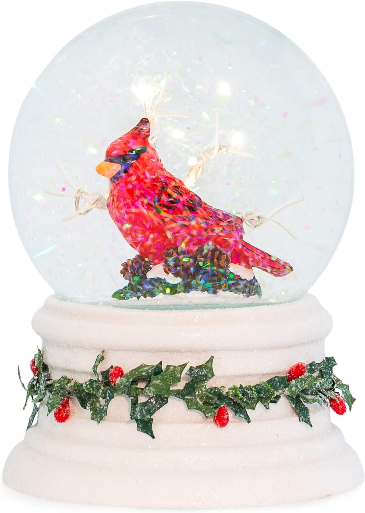 Amazon.com: MOMENTS IN TIME 5.9“H Acrylic Cardinals Globe - LED Lights ...