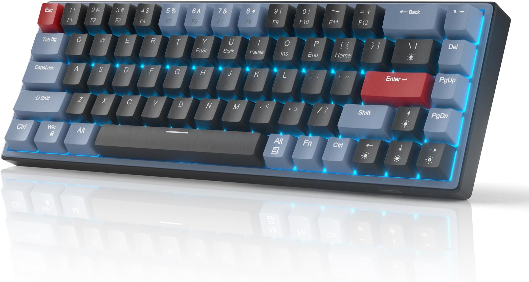 MageGee 60% Mechanical Gaming Keyboard, 68 Keys Compact Blue LED ...