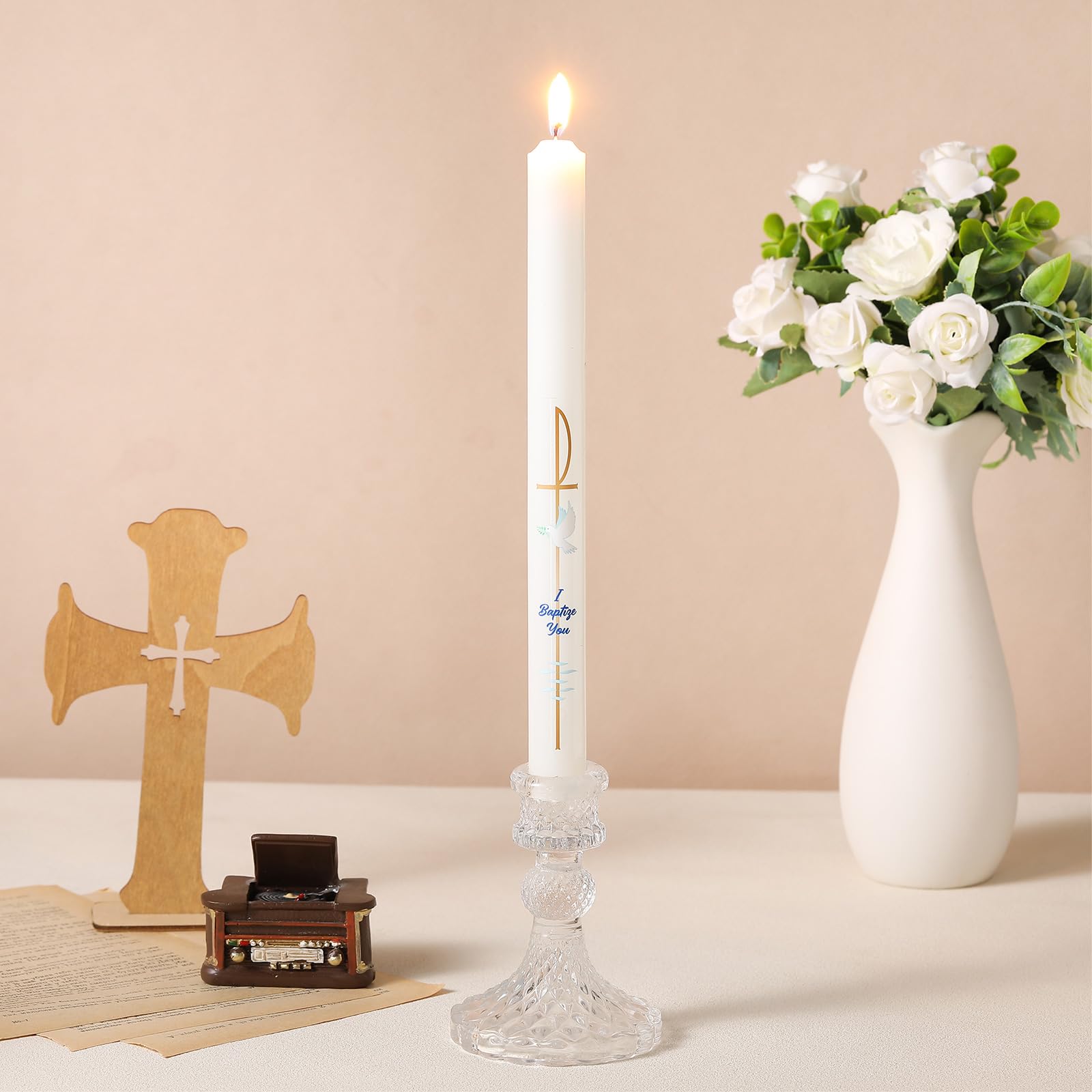 Snapklik.com : Conelist Baptism Baptismal Christian Taper Candle Christ ...