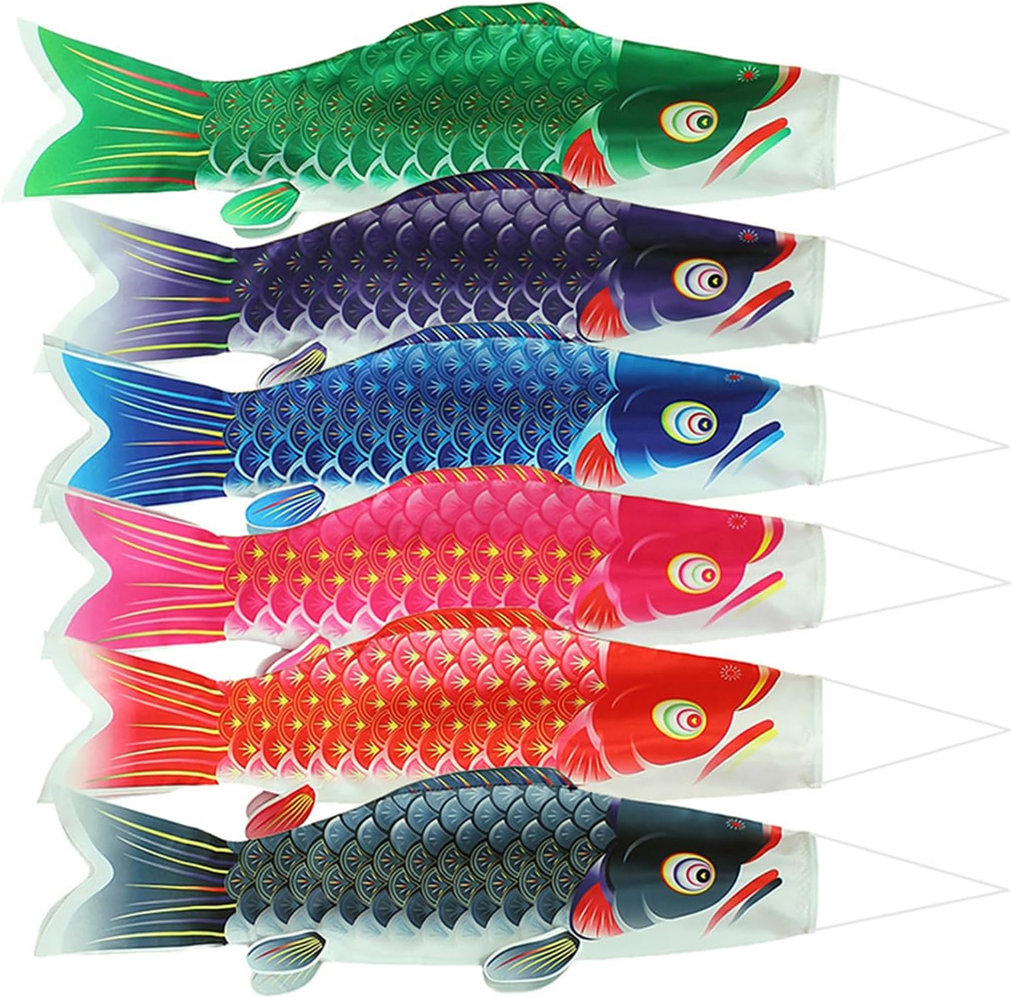 Amazon.com : LZbeove 6 Pcs Japanese Carp Streamer Flag Windsock Fish ...