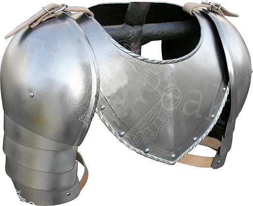 Amazon.com: Fine Peak Medieval Iron Gorget Spaulders Arm Shoulder Set ...
