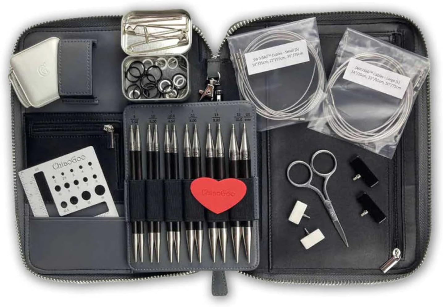 Amazon.com: ChiaoGoo Forté 2.0 Interchangeable Set, Stainless Steel ...
