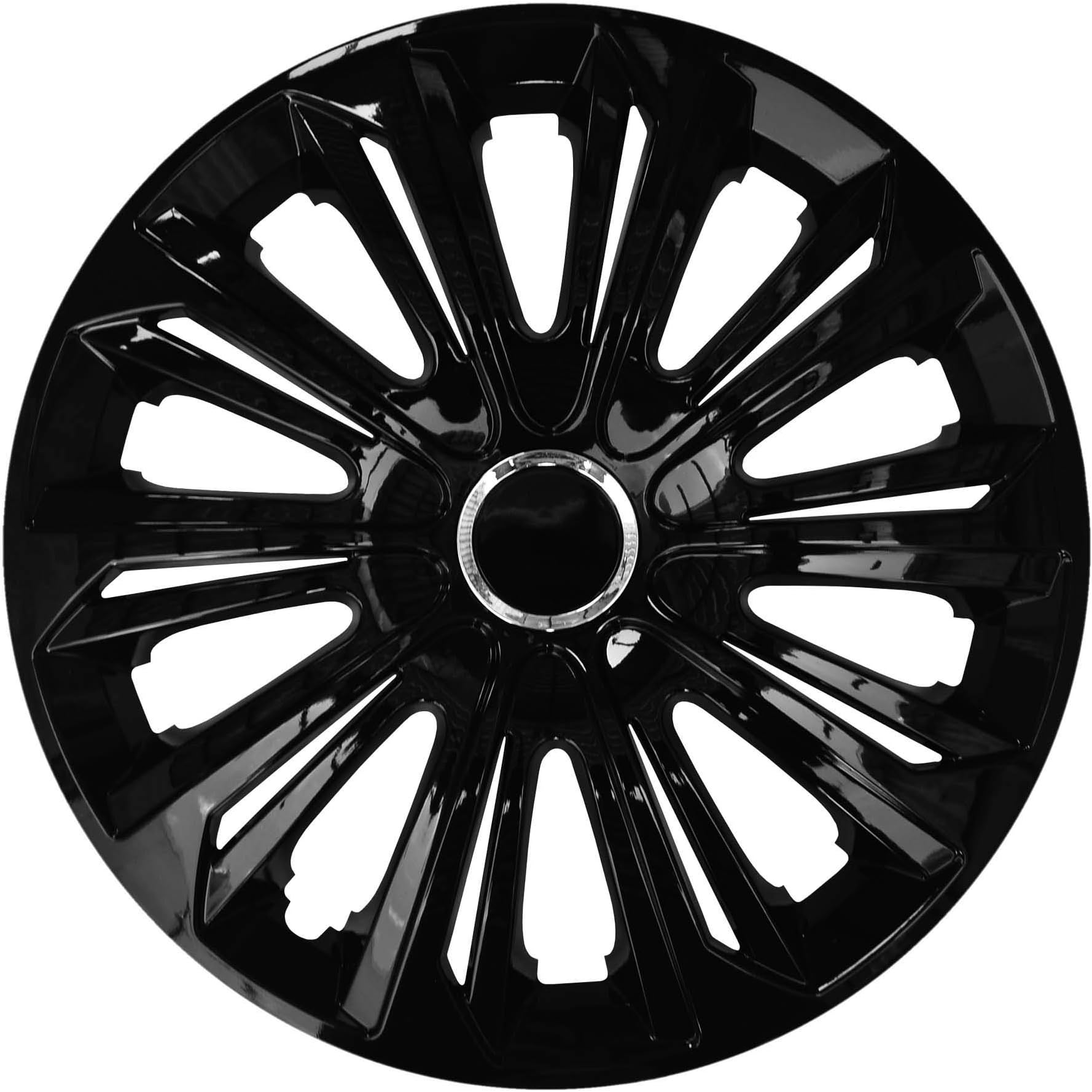 TopTech Torque 15 Inch Wheel Trim Set Gloss Black Set of 4 Hub Caps ...