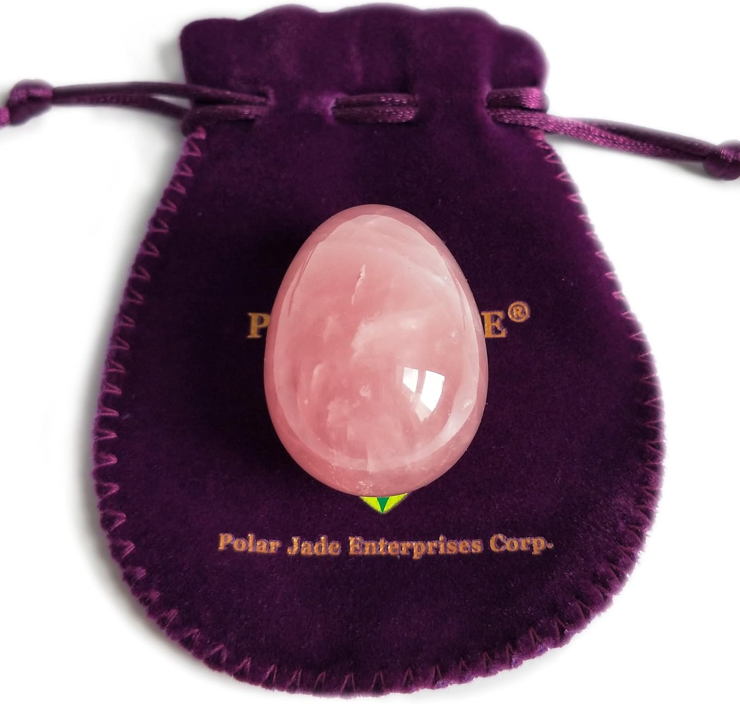 Amazon.com: Polar Jade Rose Quartz Yoni Egg, Undrilled, L, M or S Size ...