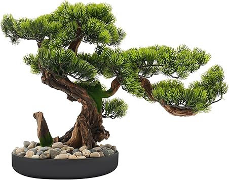 Amazon.com: 17.7 Inches Artificial Bonsai Tree Desktop Artificial ...