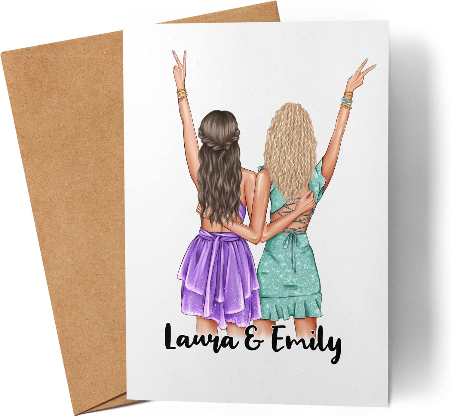 Kiddle-Design Beste Freundin Karte Personalisiert Geschenk für ...