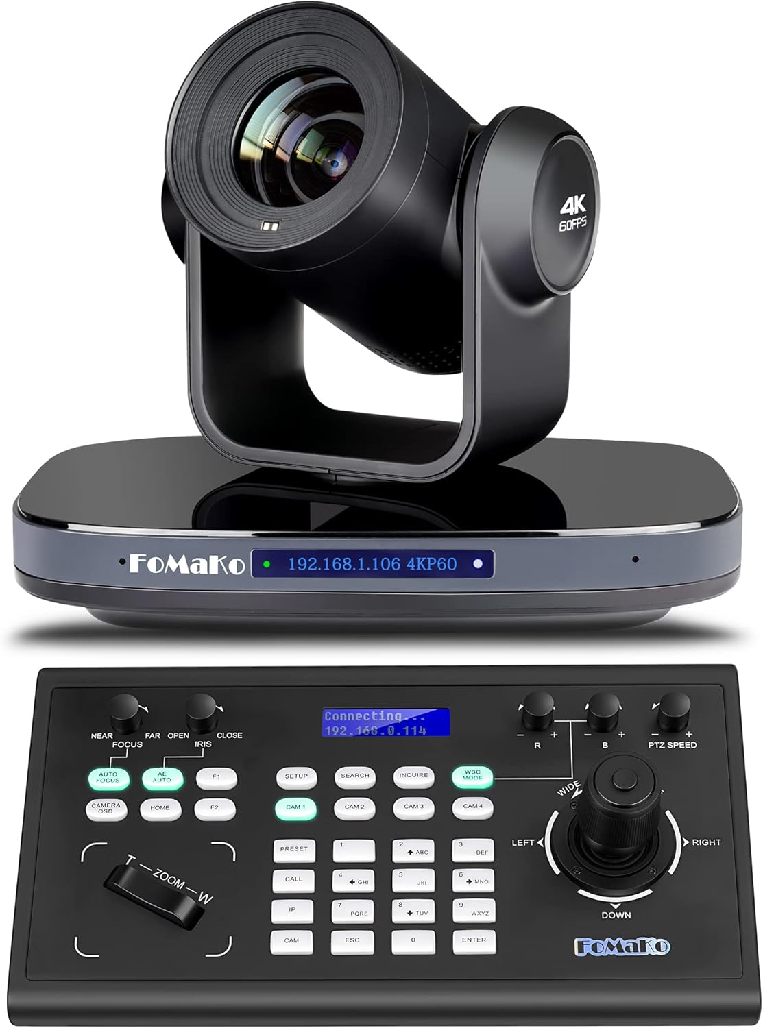 Amazon.com : FoMaKo 60FPS 4K PTZ Camera AI PTZ Auto-Tracking Camera ...