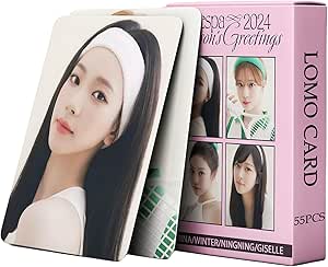 Amazon.com : PYAJUU aespa photocard 55pcs Aespa 2024 Season's Greetings Photocard Kpop Photocard ...