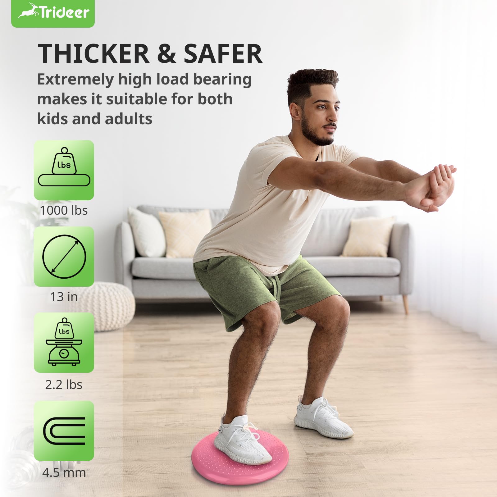 Snapklik.com : Trideer Inflated Wobble Cushion - Wiggle Seat For ...