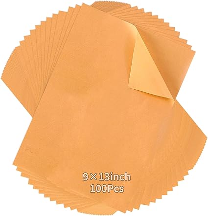 Amazon.com: 100Pcs Non-Stick Butter Paper Sheets, 9x13 Inch Precut ...