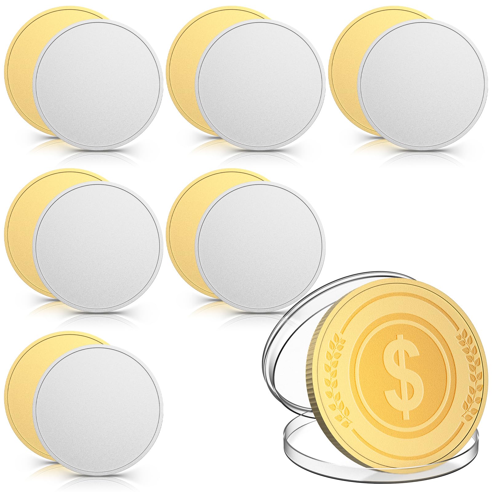 Snapklik.com : Weparmeety 12 Pcs Blank Challenge Coin, Engraving Blanks ...