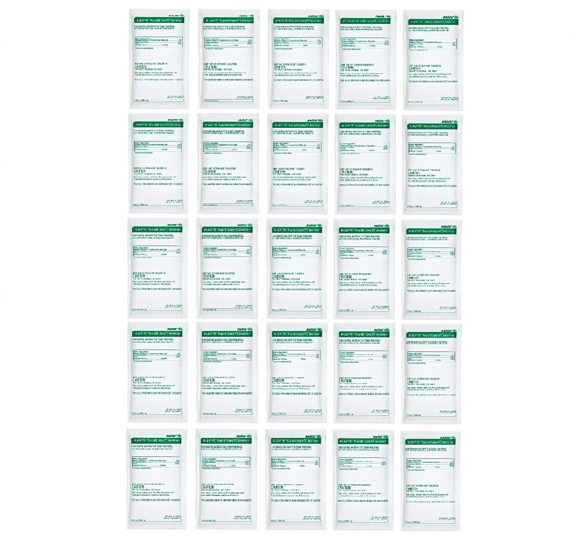 Amazon.com : Kay 5 Sanitizer Lot of 25, 1oz Packets : Health & Household