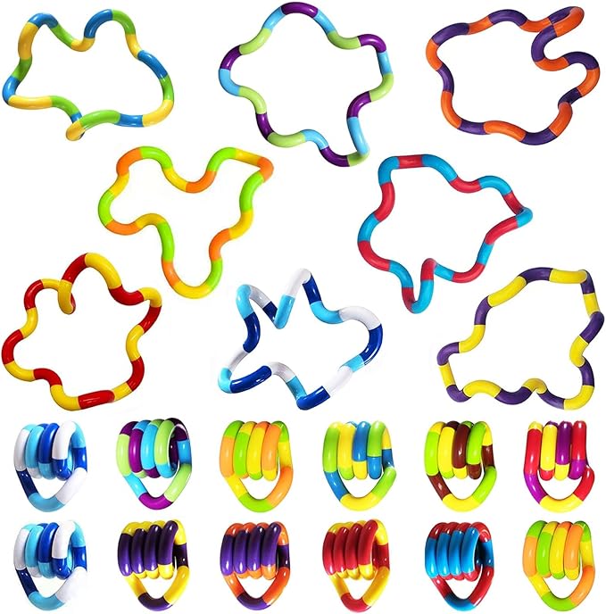 Amazon.com: 30 PCS Tangles Quiet Fidgets Toys,Multicolor Fidget Toys ...