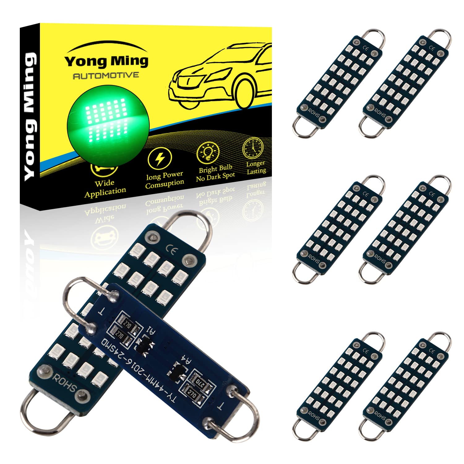 Amazon.com: YONGMING 561 LED Bulb 211-2 212-2 Led Bulb 44mm 1.73" 562 ...