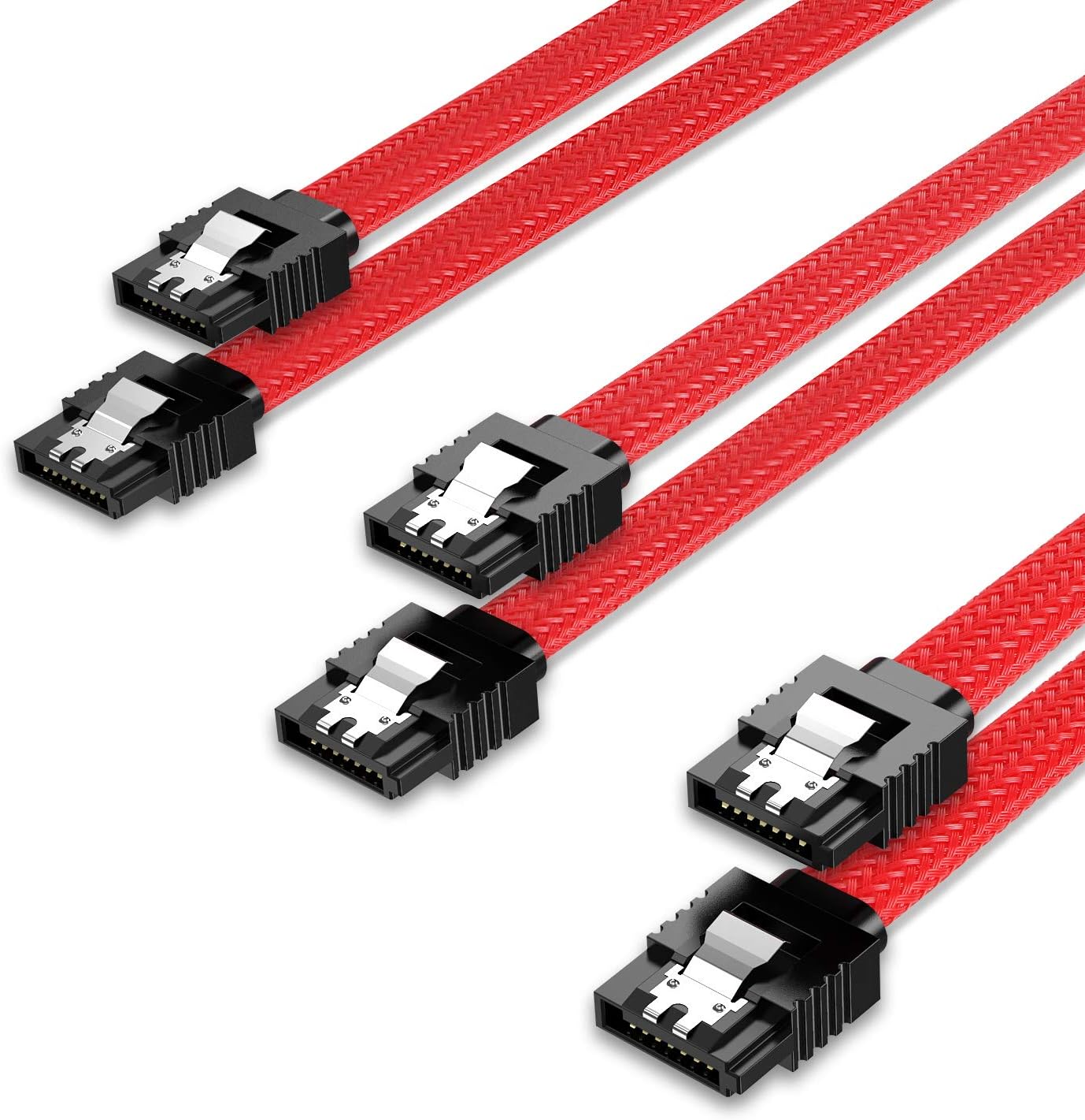 Amazon.com: QIVYNSRY 3PACK SATA Cable III 3 Pack 6Gbps Straight HDD SDD ...