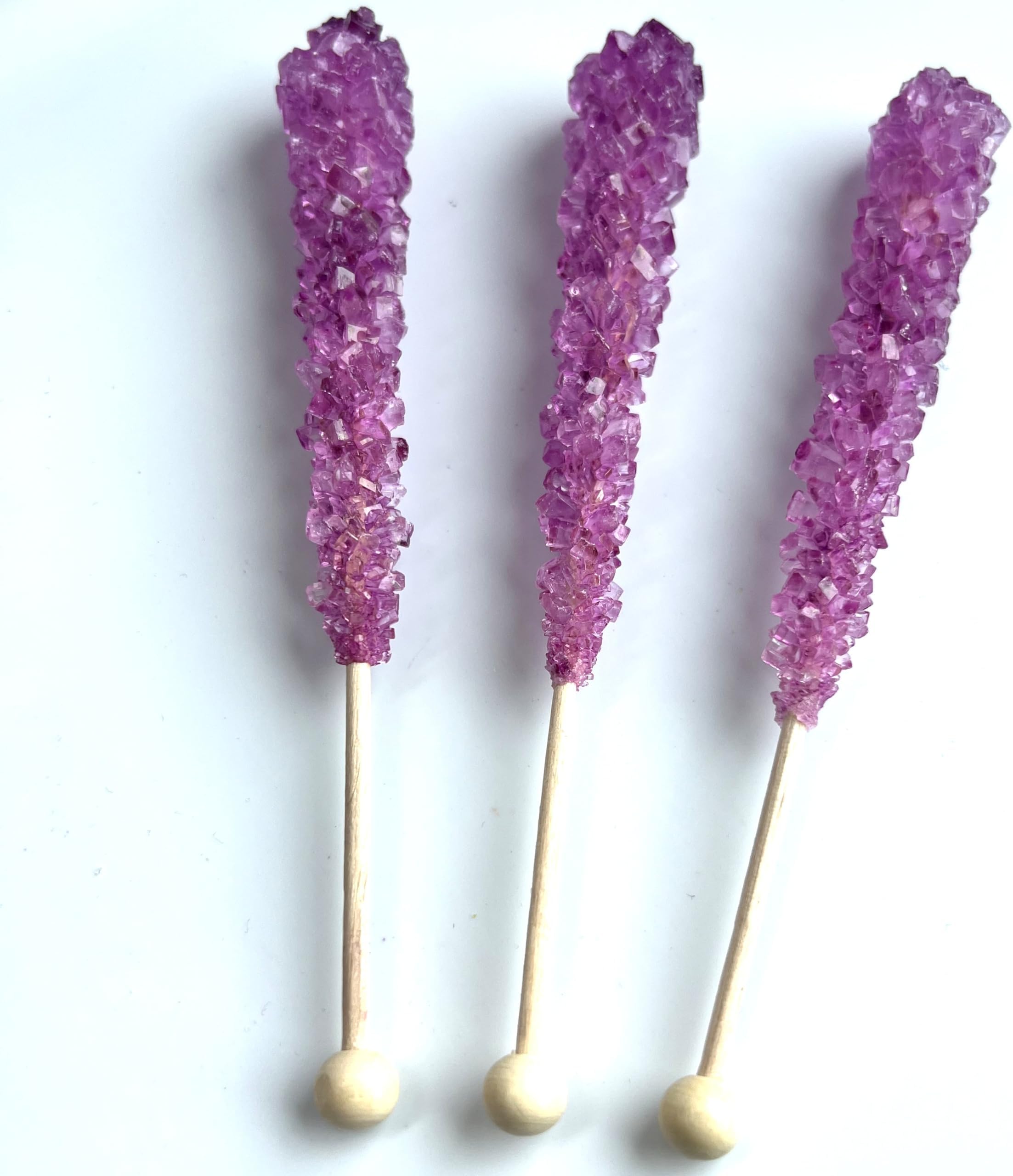 Amazon.com : Classic Rock Candy Sticks, Sugar Rock Crystal Lollipops ...