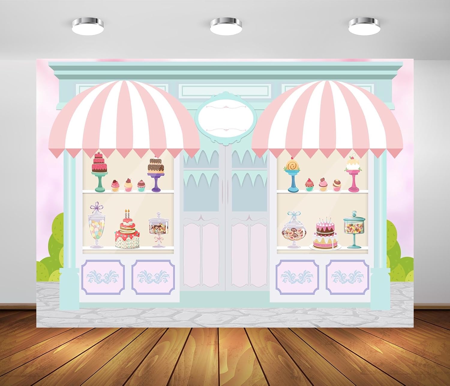 Amazon.com : BELECO 10x8ft Fabric Sweet Shoppe Backdrop Cupcakes Cakes ...