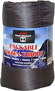 Amazon.com: Double Black Diamond Packable Down Throw, Storm