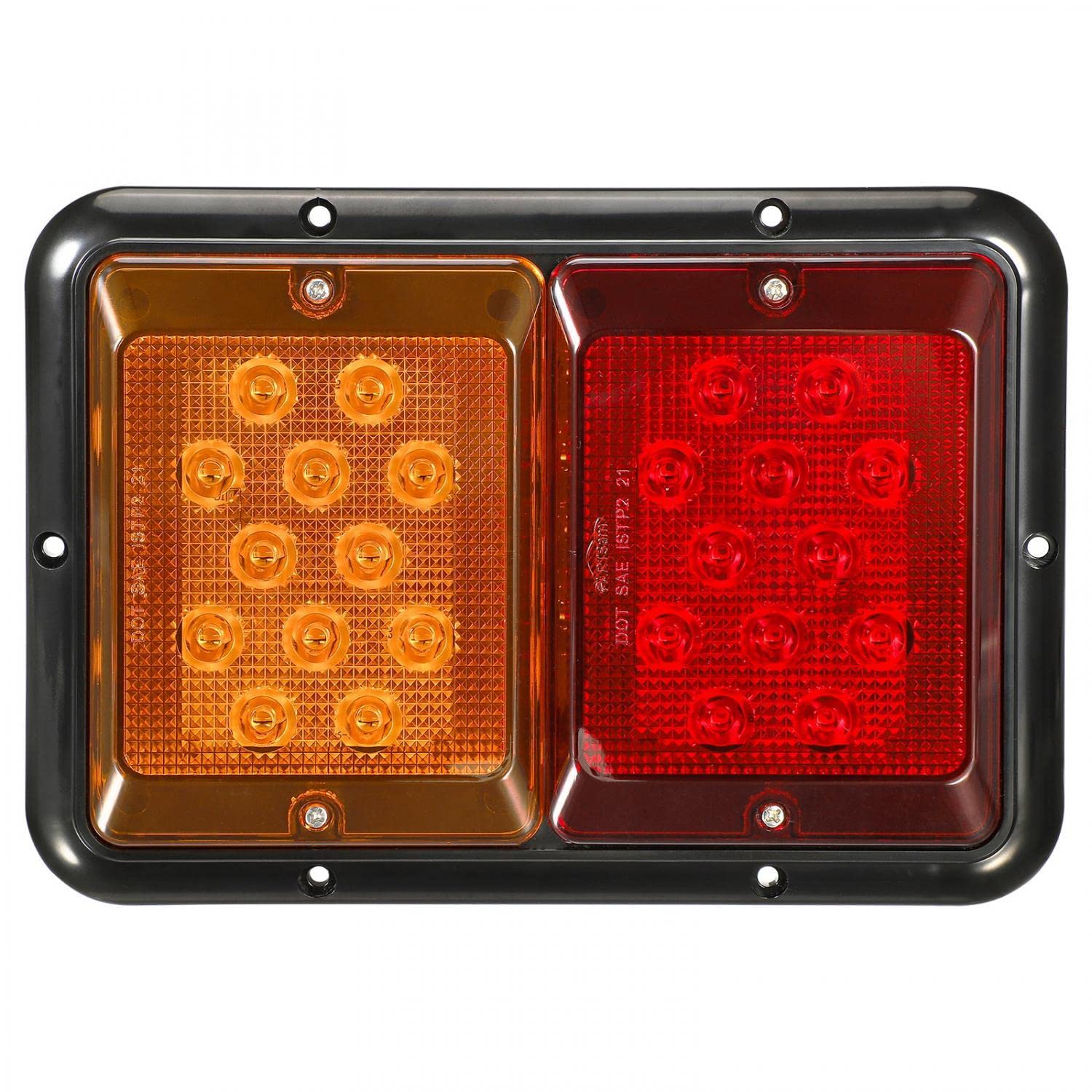 Snapklik.com : 2Pcs Double Led Trailer Tail Lights Horizontal Mount ...