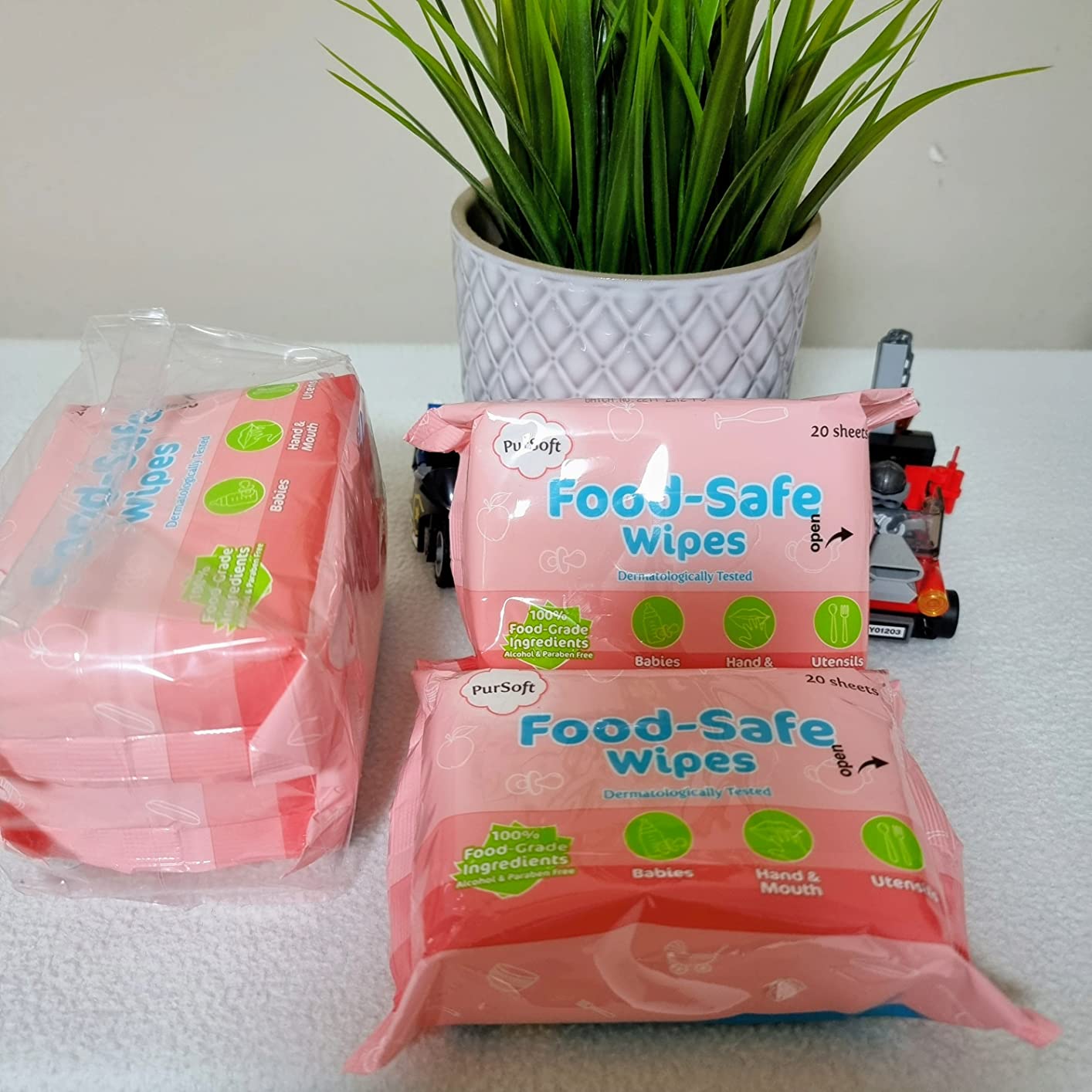 PurSoft Food-Safe Wipes, 20 ct (Pack of 2) : Amazon.sg: Health ...