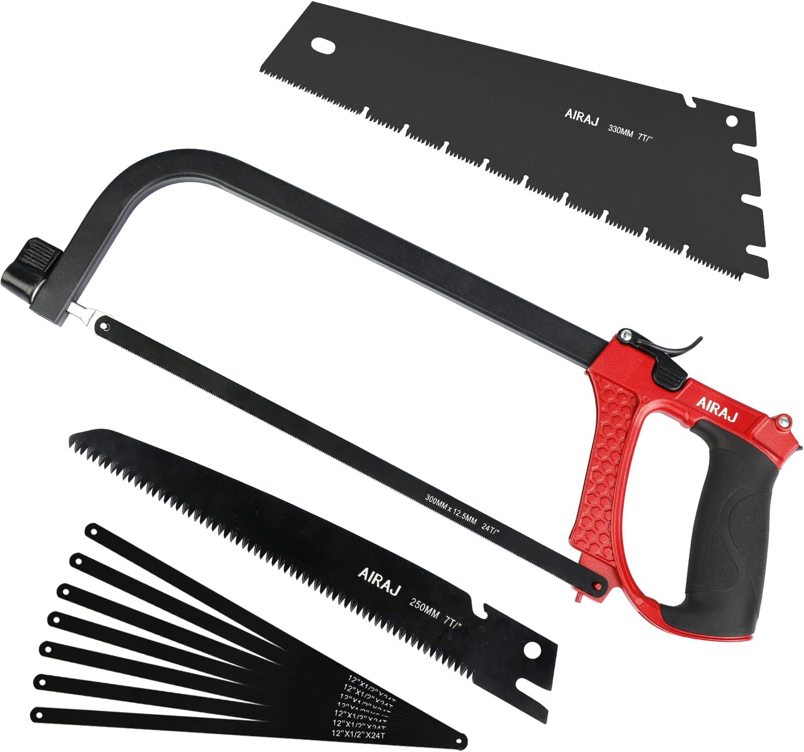 AIRAJ High-end Hacksaw Set, Universal Metal Hacksaw with 3 Different ...