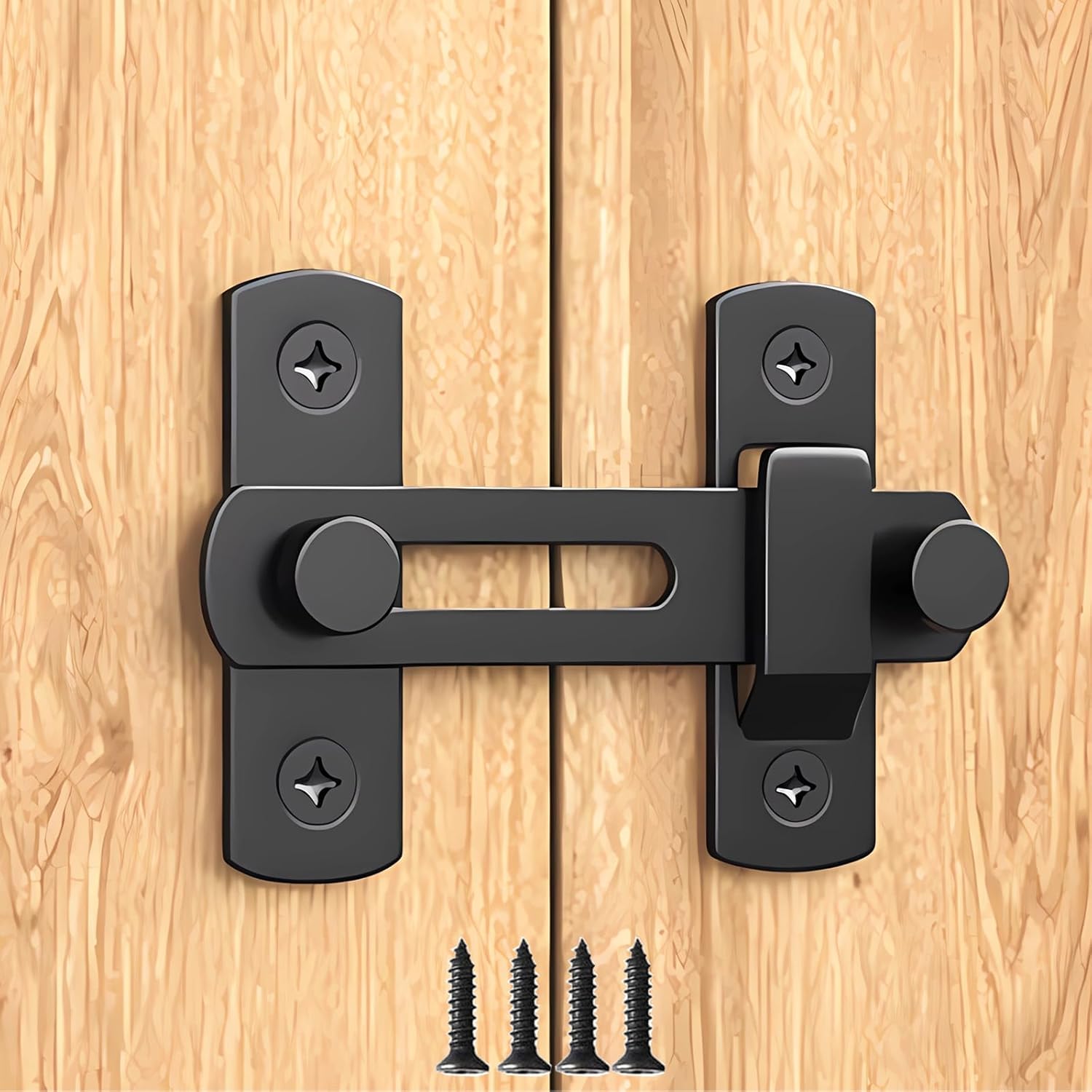DOUBLE 2 C Barn Door Lock, Sliding Door Lock Hardware, Carbon Steel ...