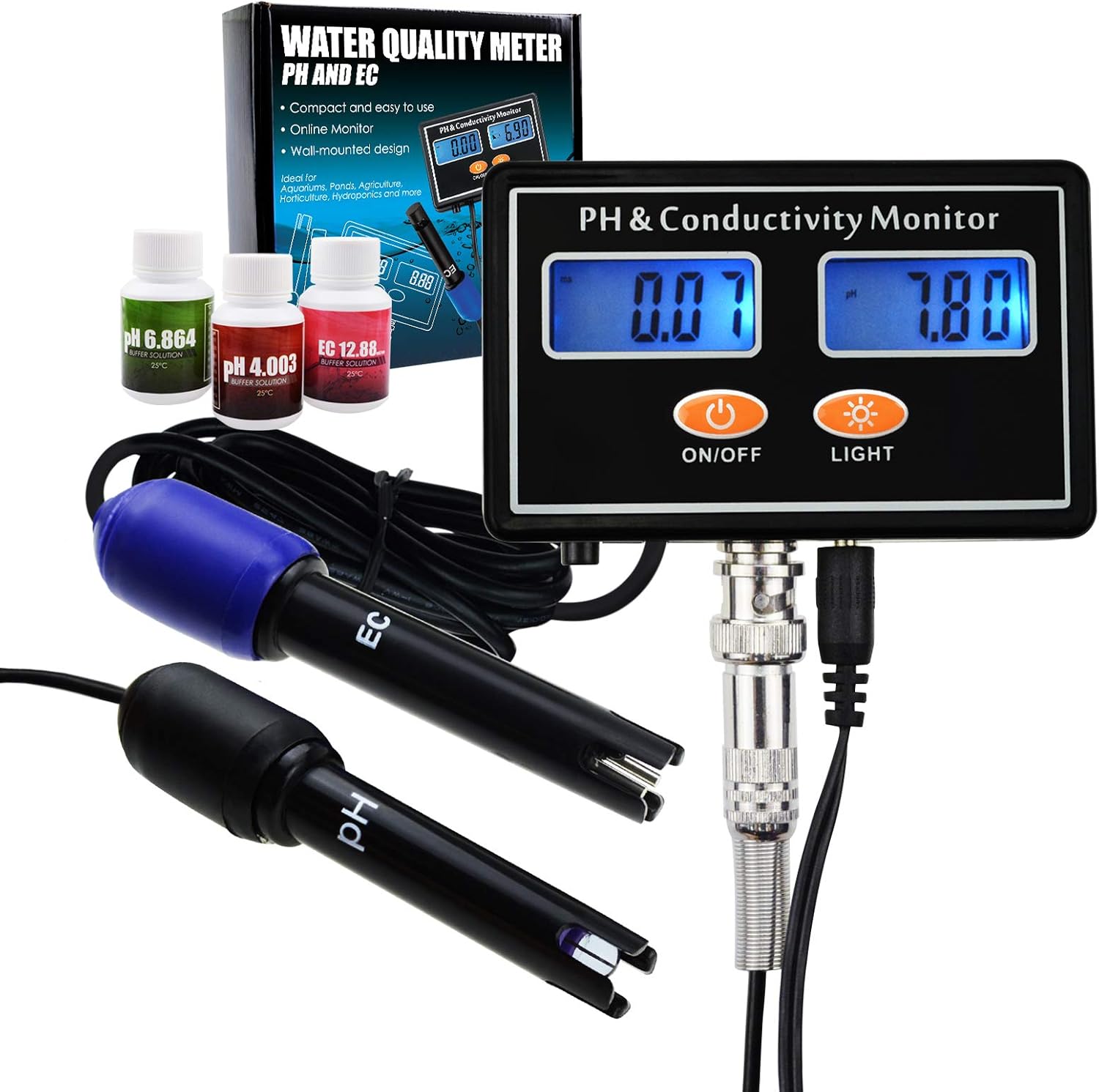 Amazon.com: Gain Express PH & EC Conductivity Monitor Meter Tester Plug ...