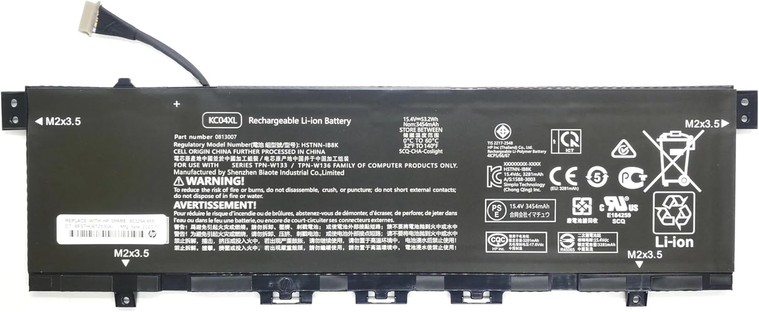 Amazon.co.jp: KC04XL バッテリー 15.4V 3454mAh 互换 対応用 for HP ENVY X360 13-AG ...