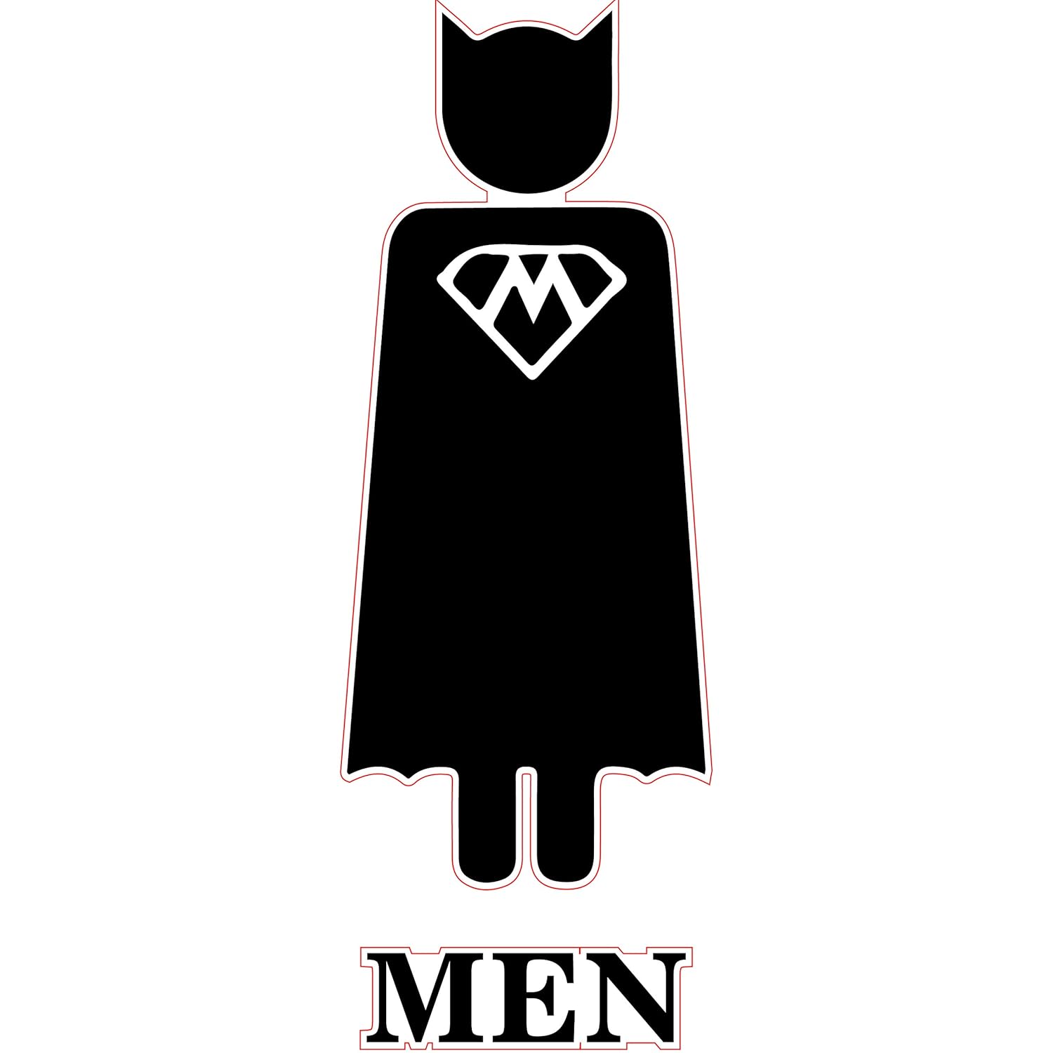 100yellow® Men Toilet/Bathroom Door Sign Sticker (PVC Vinyl) : Amazon ...