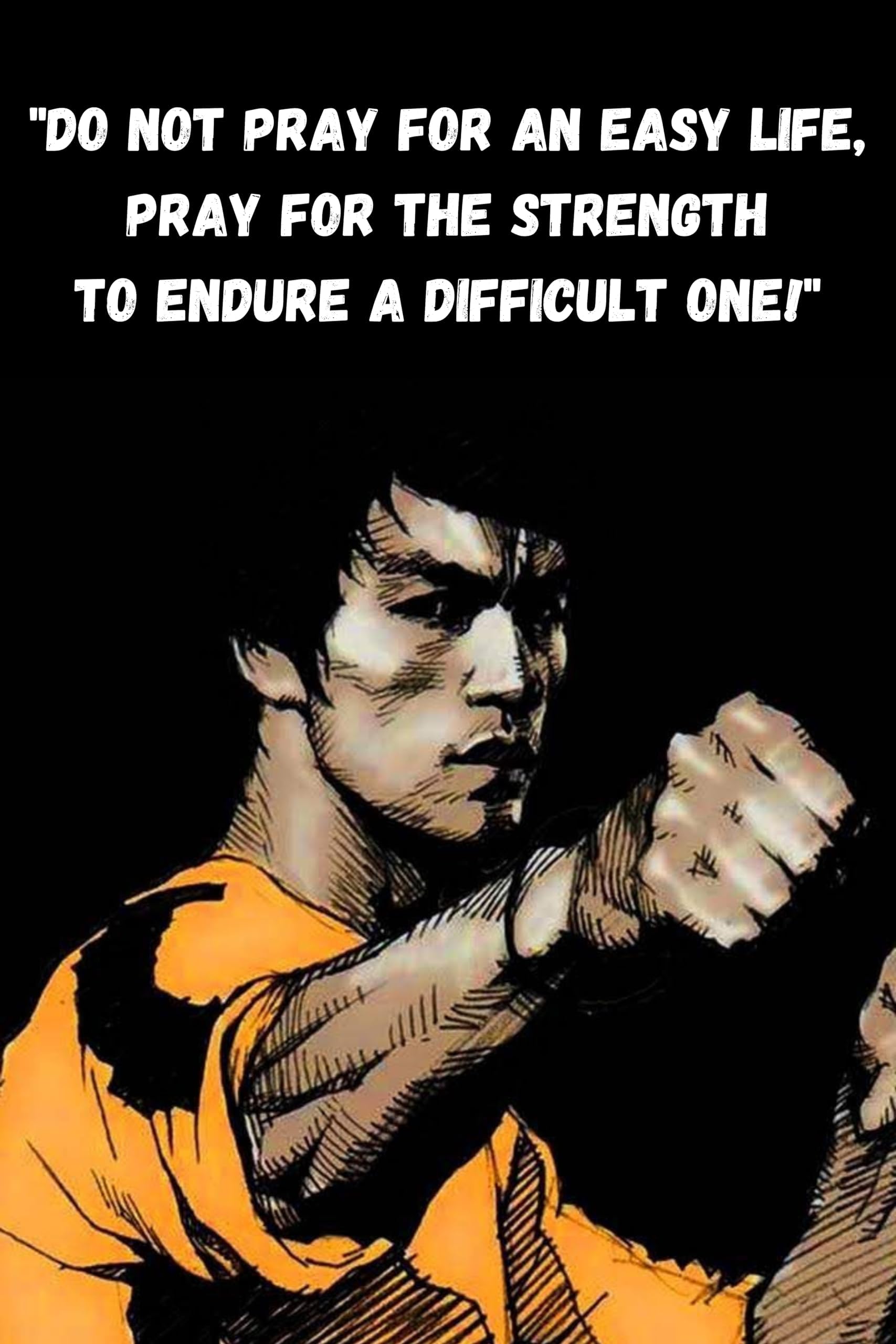 Bruce Lee Motivational Quote Poster For Home Room Wall Decor Easy Peel ...