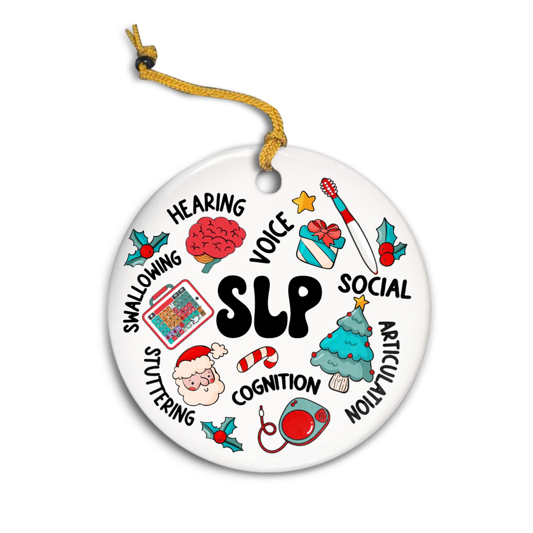 Amazon.com: Speech Therapy Ornament Gifts Speech Pathologist Gift ...