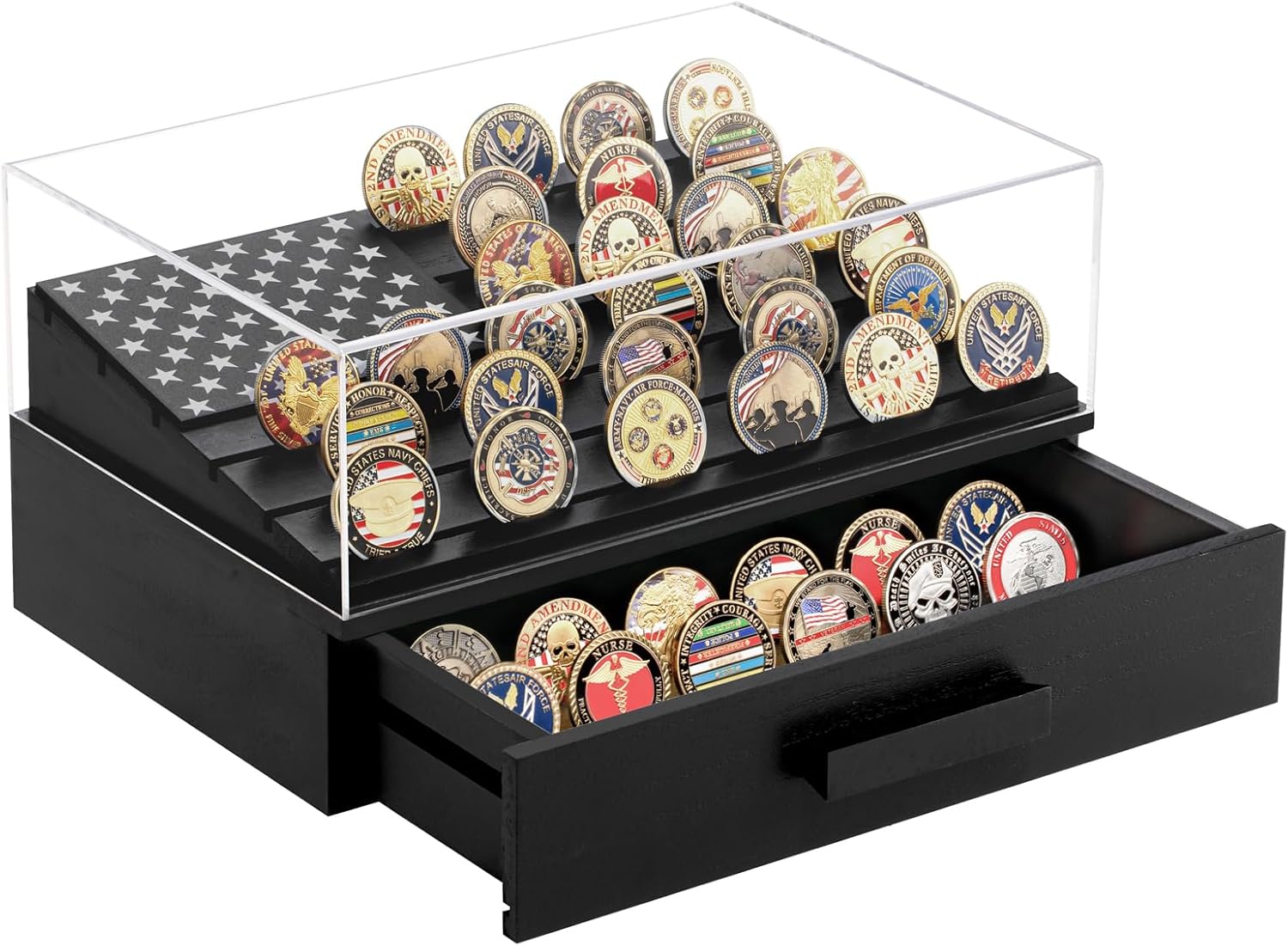 Amazon.com: Kacorn Coin Display Case Military Challenge Coin Holder ...