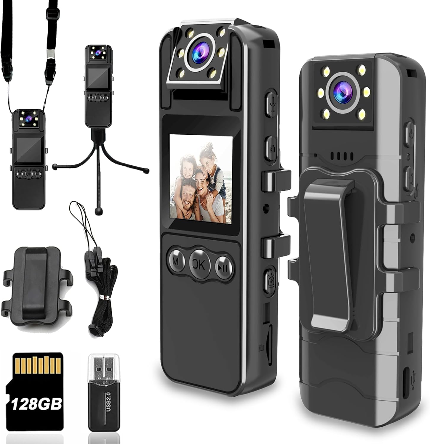 Amazon.com: Body Camera with Audio and Video Recording, HD 1080P Body ...