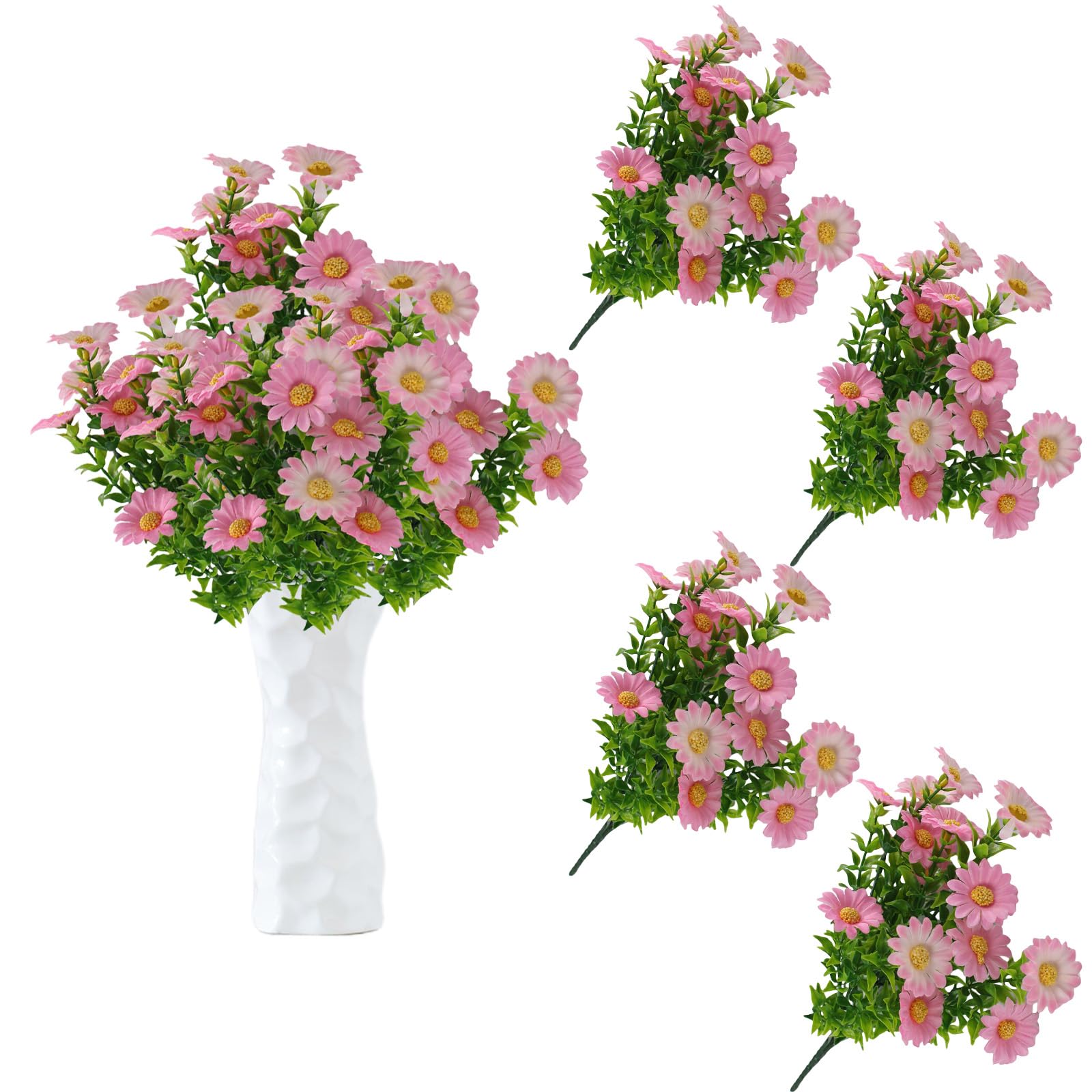 astylishome Fake Flowers for Decoration 60 Bundles Artificial Daisy ...