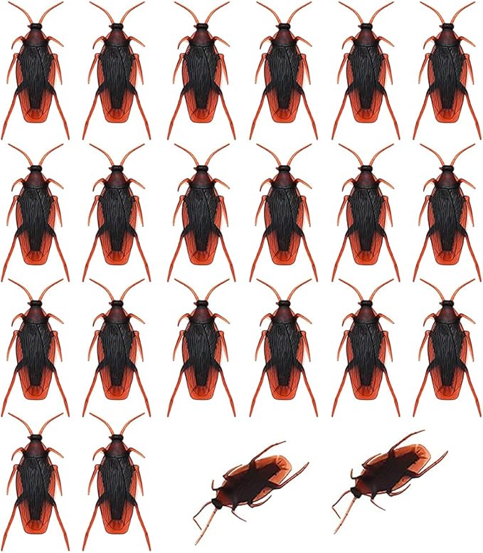 20 Pieces Fake Roaches Plastic Cockroach Bug Joke Toys,Realistic ...