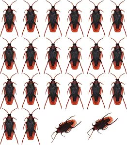 20 Pieces Fake Roaches Plastic Cockroach Bug Joke Toys,Realistic ...
