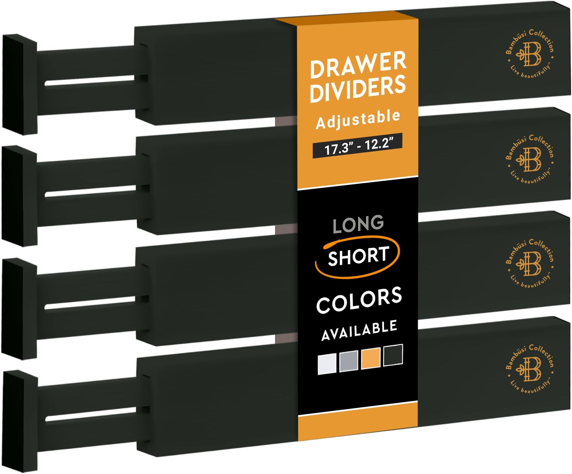 Amazon.com: ANTOWIN Bamboo Drawer Dividers Organizers, Expandable ...