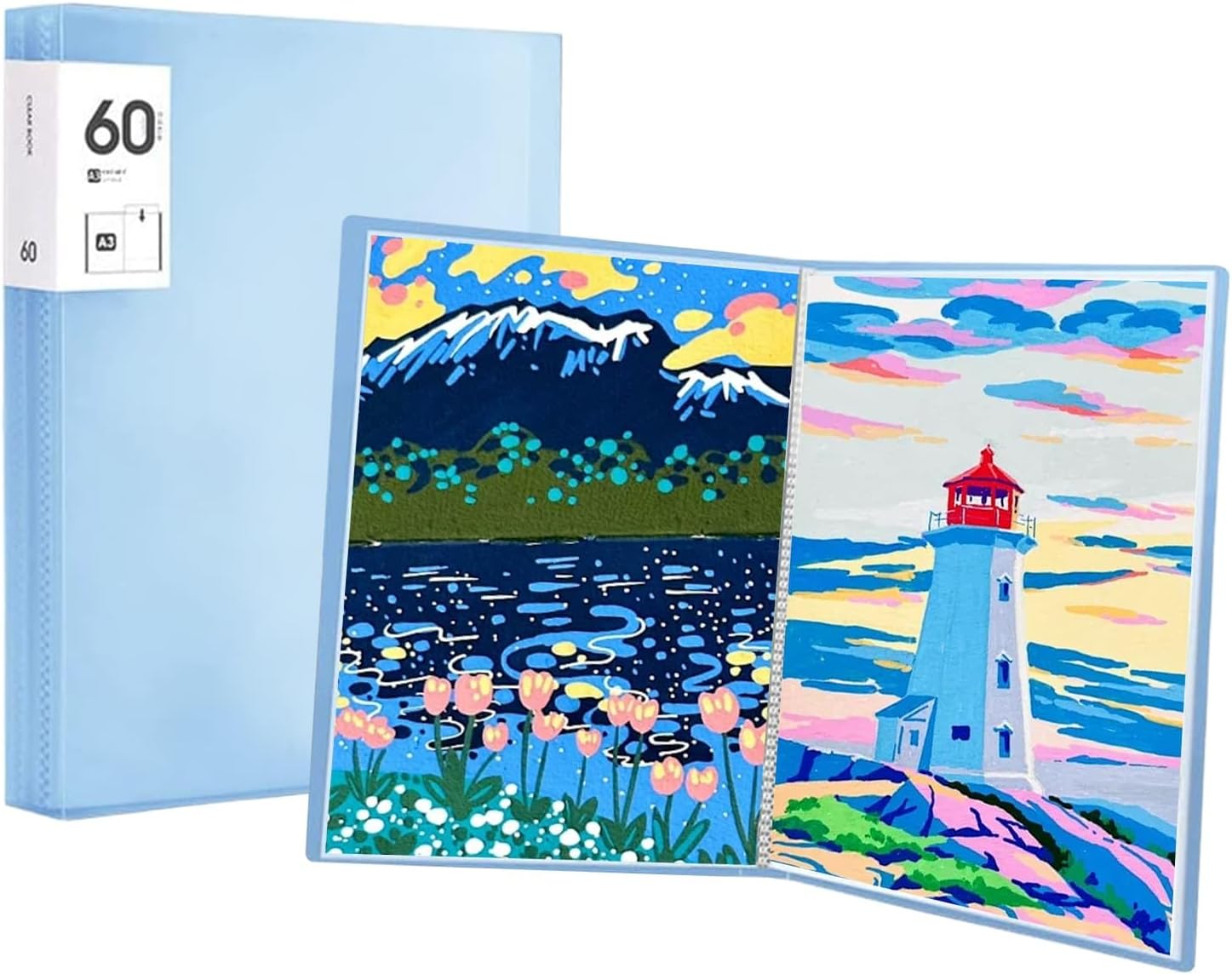 Eidoct 60 Sheets A3 Diamond Painting Storage Presentation Book, 42x30cm ...