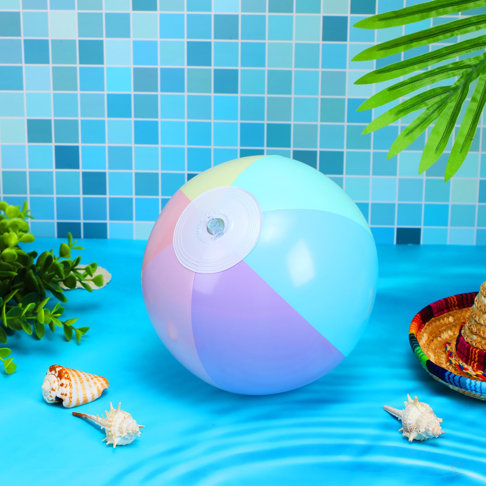 Snapklik.com : MiniInflat 12 Pcs Pastel Inflatable Beach Balls Bulk ...