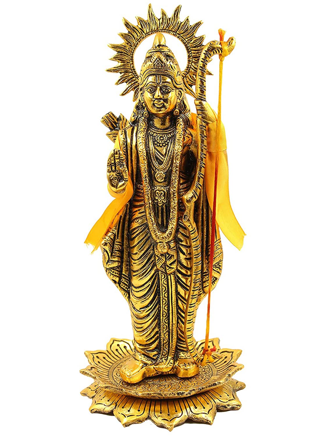 Etsibitsi Metal Golden Shri Ram Chandra Statue Shri Ram Statue ...